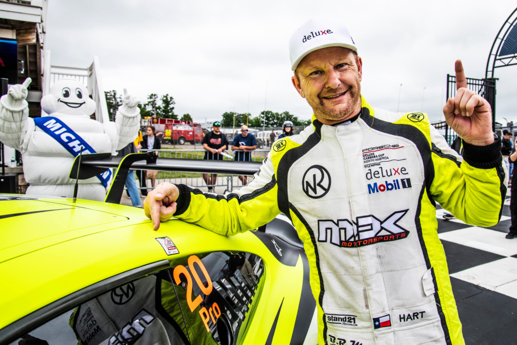 Jason Hart shows the kids how its done! | Porsche Carrera Cup North America