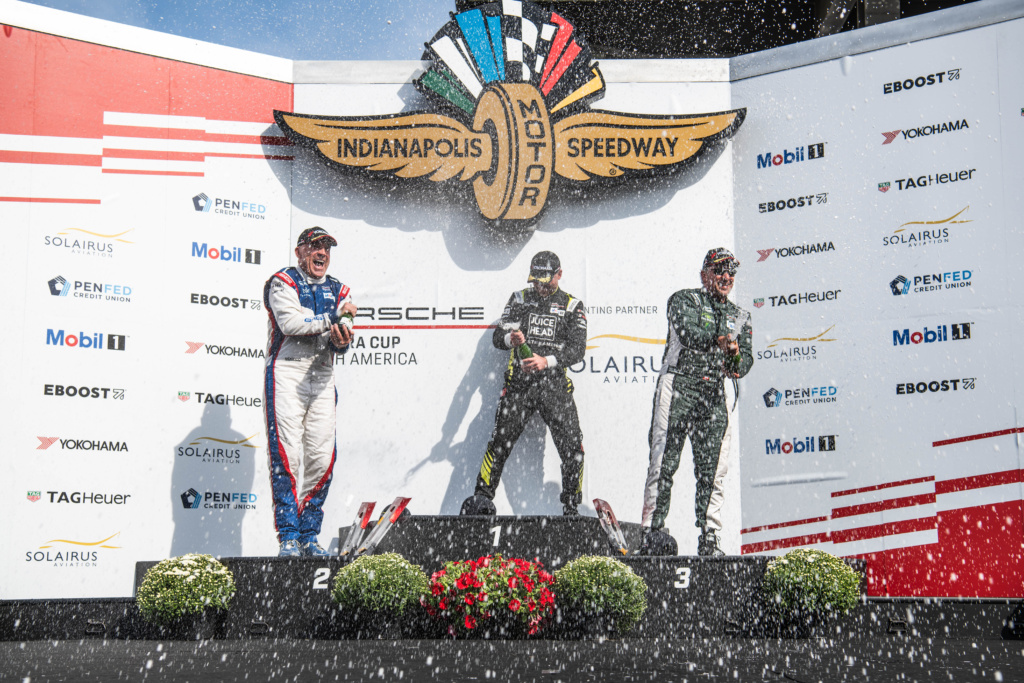 Vanier vaults to Porsche Carrera Cup win in wild first race at Indianapolis