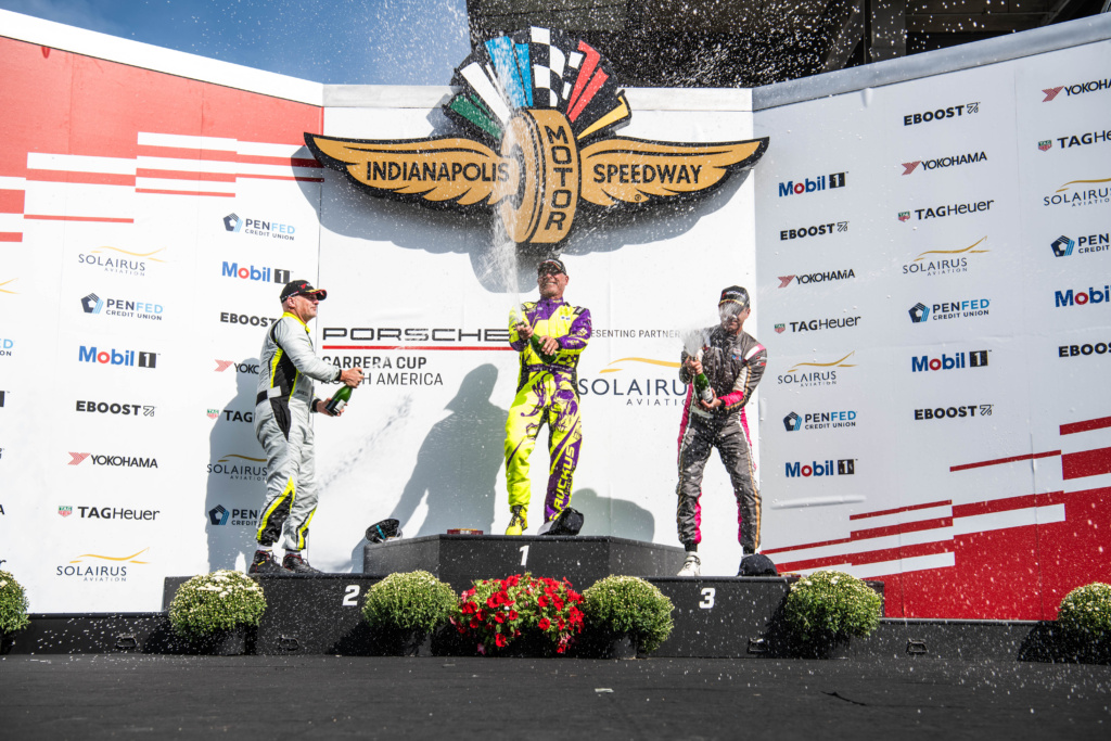 Vanier vaults to Porsche Carrera Cup win in wild first race at Indianapolis